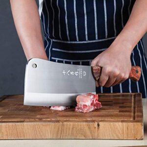 Heavy Duty Heft Cleaver SHI BA ZI ZUO Butcher Knife for Chopping Bones Sturdy Kitchen Knife