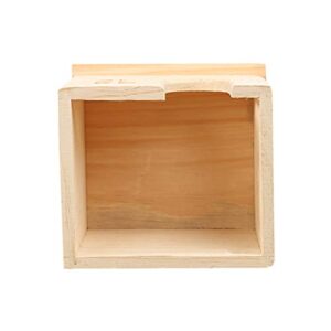 Hamster Wooden House Small Animals Hideout Home for Rat Mice Gerbil Mouse Rabbit Cage Play Hut (S)