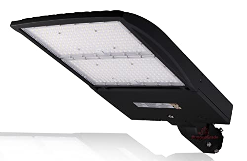 RuggedGrade 42,000 Lumen - 300 watt NextGen III LED Shoebox Lights - Dimmable - NO Photocell - Slip FIT Mount -10KV Surge