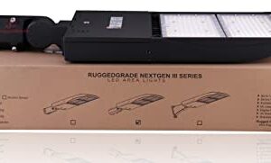 RuggedGrade 42,000 Lumen - 300 watt NextGen III LED Shoebox Lights - Dimmable - NO Photocell - Slip FIT Mount -10KV Surge