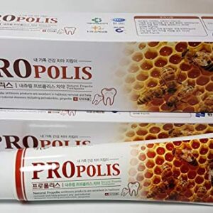 Natural Bee Propolis Toothpaste for Sensitive Teeth & Anti-Plague 6.3oz(180g) 2pcs - Korean Oral Care