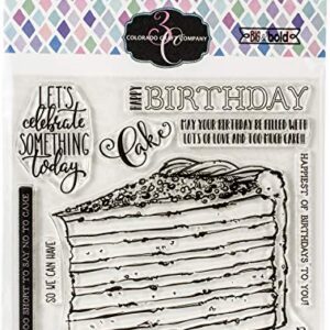 COLORADO CRAFT COMPANY Colorado Clear Stamp Bday, Birthday Cake-Big & Bold