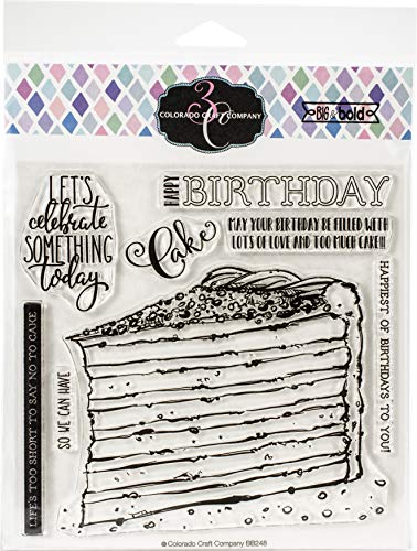 COLORADO CRAFT COMPANY Colorado Clear Stamp Bday, Birthday Cake-Big & Bold