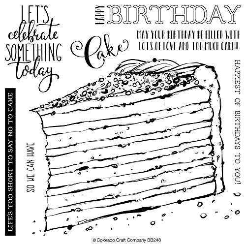 COLORADO CRAFT COMPANY Colorado Clear Stamp Bday, Birthday Cake-Big & Bold