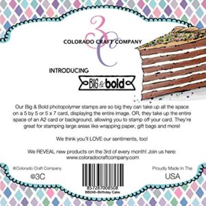 COLORADO CRAFT COMPANY Colorado Clear Stamp Bday, Birthday Cake-Big & Bold