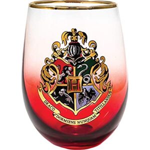 spoontiques hogwarts crest stemless glass