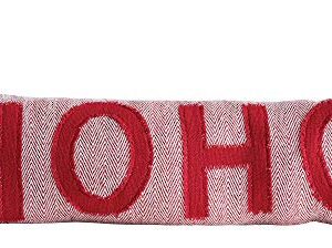 Creative Co-Op Ho Cotton Woven Pillows, Red