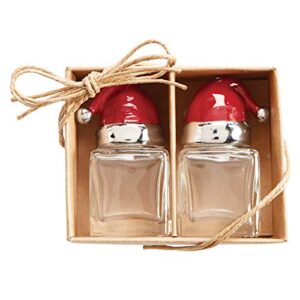 mud pie santa salt and pepper set, 2" x 1 1/4"