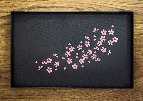 Cherry Blossom Pattern Tea Serving Tray, Japanese Style, 10 x 6.3inches