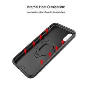 Urspasol for Xiaomi Redmi Note 8 Pro Case with Screen Protector Tempered Glass Hybrid Heavy Duty Armor Protective Bumper Cover with 360° Degree Ring Holder Kickstand (Black)