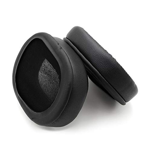 Leather Ear Pads Replacement Ear Cushions Covers Pillow Memory Foam Compatible with Ausdom M05 Repair Parts Headphones Headset (Black)