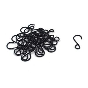 t tulead 30pcs s-hooks small metal hooks 1.6" outdoor black hooks for bedroom,bathroom,kitchen,office