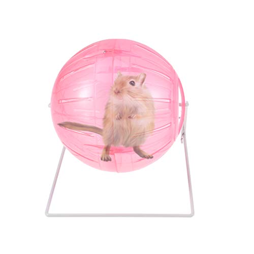 POPETPOP Hamster Exercise Ball,4-in-1 Multifunctional Hamster Running Ball-Hamster Mini Ball for Dwarf Hamster,Mouse,Syrian Hamster Small Animal-Pink