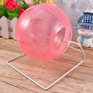 POPETPOP Hamster Exercise Ball,4-in-1 Multifunctional Hamster Running Ball-Hamster Mini Ball for Dwarf Hamster,Mouse,Syrian Hamster Small Animal-Pink