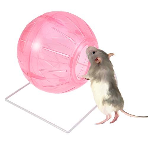 POPETPOP Hamster Exercise Ball,4-in-1 Multifunctional Hamster Running Ball-Hamster Mini Ball for Dwarf Hamster,Mouse,Syrian Hamster Small Animal-Pink