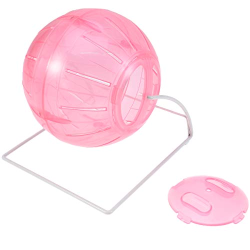 POPETPOP Hamster Exercise Ball,4-in-1 Multifunctional Hamster Running Ball-Hamster Mini Ball for Dwarf Hamster,Mouse,Syrian Hamster Small Animal-Pink