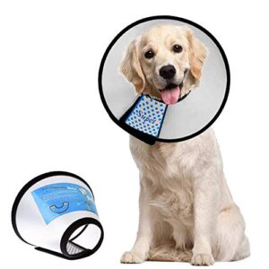 supet dog cone adjustable pet cone pet recovery collar comfy pet cone collar protective collar for after surgery anti-bite lick wound healing safety practical plastic e-collar