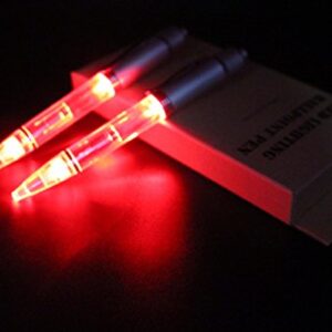 4PCS PACK LED Light up Ballpoint Pen 2 in 1 LED Pen light - Glowing ballpoint pen Lighting in the Dark for Writting&Reading (4PCS, WHITE/RED/BLUE/GREEN)