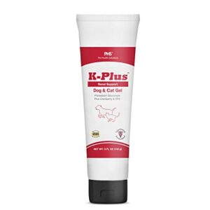 k-plus potassium gluconate renal gel plus cranberry and epa for dogs and cats - veterinarian approved renal supplement - supports potassium balance - 5 oz