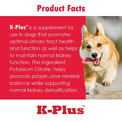 K-Plus Potassium Gluconate Renal Gel Plus Cranberry and EPA for Dogs and Cats - Veterinarian Approved Renal Supplement - Supports Potassium Balance - 5 oz