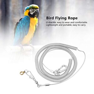 AYNEFY 6m Bird Flying Rope Parrot Bird Anti-bite Outdoor Flying Training Traveling Walking Rope Pet Bird Leash Kits Random Color (Foot Ring Dia. 8.5mm)