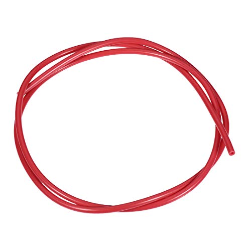 uxcell PTFE Tube Fit Filament 1.75 for 3D Printer High Temperature Tubing 3.28Ft 2mmIDx4mmOD Red