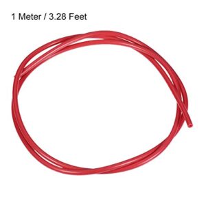 uxcell PTFE Tube Fit Filament 1.75 for 3D Printer High Temperature Tubing 3.28Ft 2mmIDx4mmOD Red