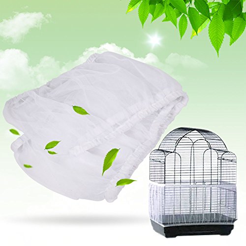 Seed Catcher, Bird Seed Bird Cage Tidy Bird Cage Mesh Net Cover Nylon Pet Bird Cage Seed Catcher Guard, Soft, Breathable and Ventilated,Shell Skirt Decoration(6.10x3.9x1.18 inch)