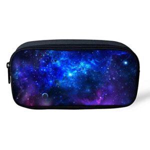 dellukee cute galaxy pencil bag for kids practical durable compact zipper school pencil case pen bags