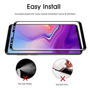 OTAO Galaxy S9 Plus Screen Protector Tempered Glass (2 Pack), 3D Curved Dot Matrix [Full Screen Coverage] Glass Screen Protector for Samsung Galaxy S 9 Plus with Installation Tray [Case Friendly]