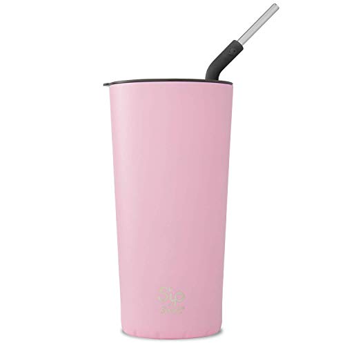 S'ip by S'well Stainless Steel Takeaway Tumbler - 24 Fl Oz - Pink Punch - Double-Layered Vacuum-Insulated Travel Mug Keeps Coffee and Drinks Cold for 16 Hours and Hot for 4 - BPA-Free Water Bottle