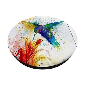 Cute Hummingbird Watercolor Design Pop Up For Bird Lover PopSockets PopGrip: Swappable Grip for Phones & Tablets