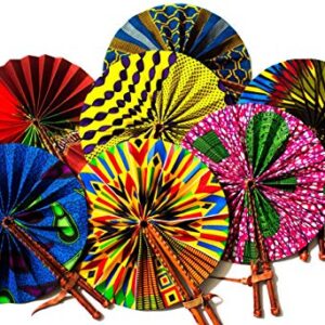 Tess World Designs Random African Fabric Fan/Made in Africa/Ankara Fan/ AC65