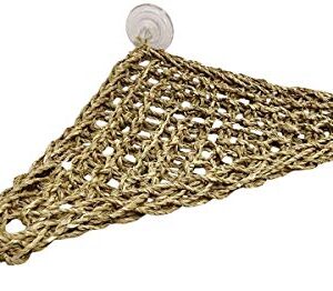 warmgone Bearded Dragon Hammock Lizard Lounger,100% Natural Seagrass Fibers for Reptiles,Geckos,Anoles,Iguanas,Hermit Crabs and Snakes,Triangular 12.5 x 17 inches