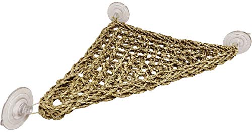 warmgone Bearded Dragon Hammock Lizard Lounger,100% Natural Seagrass Fibers for Reptiles,Geckos,Anoles,Iguanas,Hermit Crabs and Snakes,Triangular 12.5 x 17 inches