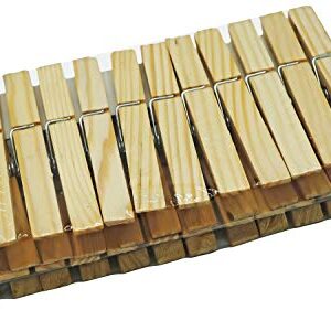 120 Count (Pack of 1) Wooden Clothespins for Crafts, Natural Clothes Pins, Photo Picture Holder, Party Favor Clips, Weddings, Scrapbooks, Baby Showers, Birthday, Holiday (4 x.5 inches)