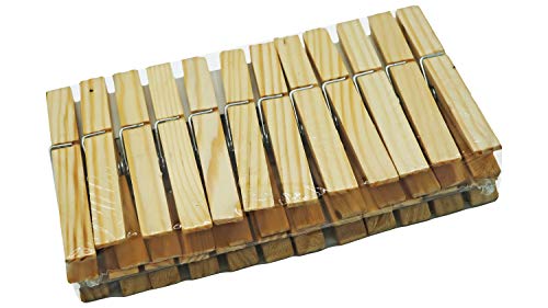 120 Count (Pack of 1) Wooden Clothespins for Crafts, Natural Clothes Pins, Photo Picture Holder, Party Favor Clips, Weddings, Scrapbooks, Baby Showers, Birthday, Holiday (4 x.5 inches)