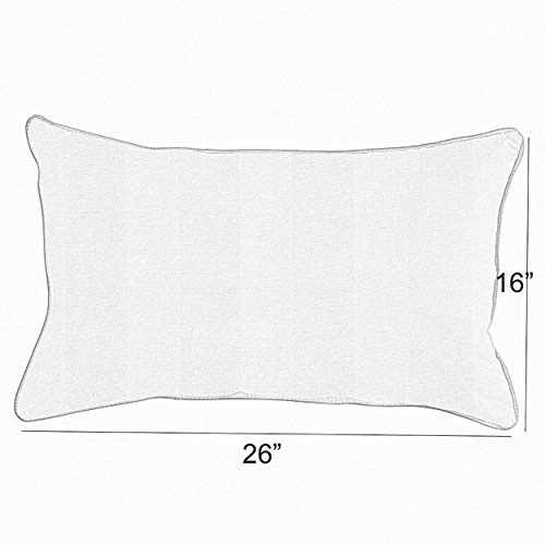 Mozaic Home AMZ129811SP Lumbar Pillow, 2 Count (Pack of 1), Navy with Blue Stripes