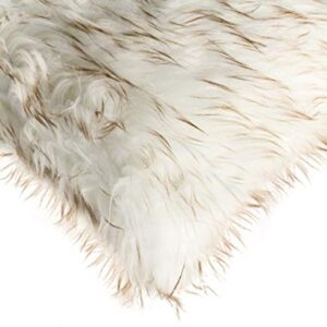 Luxe Fur Throw Pillows for Couch and Bed | Lush Double-Sided Faux Fur Pillow Set of 2 | Belton Gradient Tan Accent Pillows with Insert, 12 in x 20 in