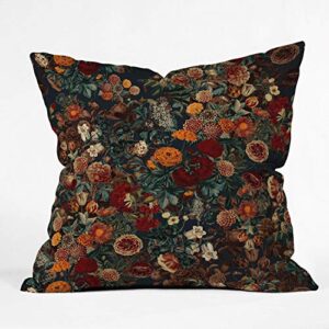 society6 burcu korkmazyurek exotic garden-night xxi throw pillow, 16 in x 16