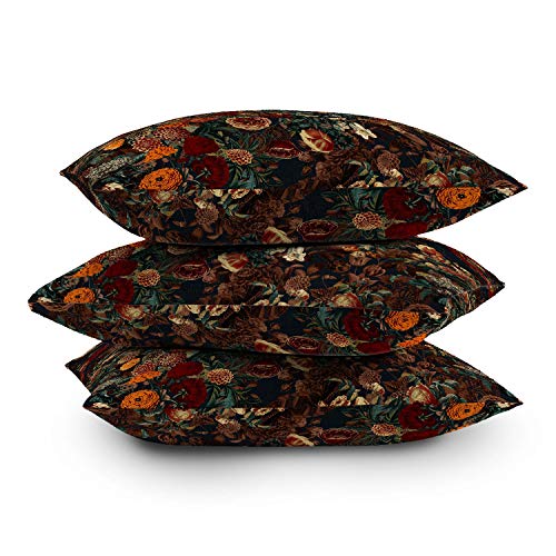 Society6 Burcu Korkmazyurek Exotic Garden-Night XXI Throw Pillow, 16 in X 16