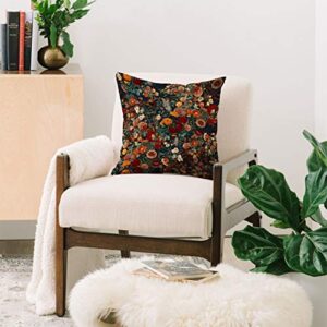 Society6 Burcu Korkmazyurek Exotic Garden-Night XXI Throw Pillow, 16 in X 16