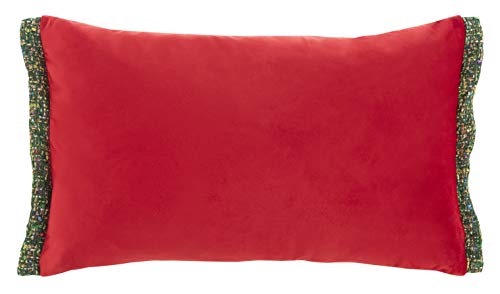 Safavieh Home Joy Green and Red Holiday 12 x 20-inch Decorative Pillow Pillow