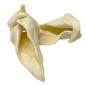 Bark Treasures - Cow Ears Dog Treats (12 Pack) - Whole Thick Cow Ear Dog Chews - Safe Rawhide Alternative - Cow Ears for Dogs