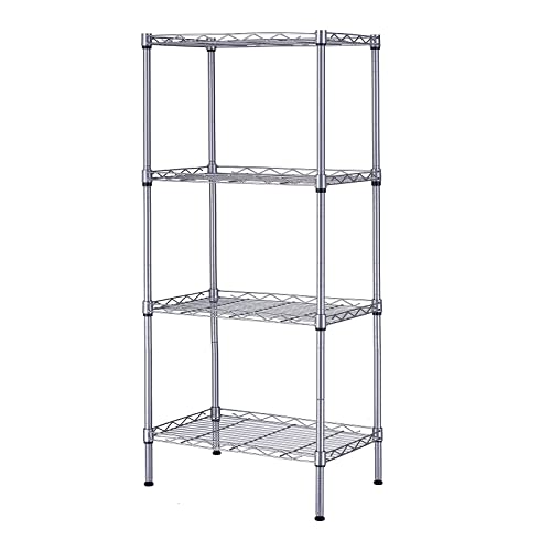 SINGAYE 4 Tier Shelf Adjustable Storage Shelf 350LBS Load Capacity Metal Storage Rack 17.32”L X 11.41”W X43.3” H