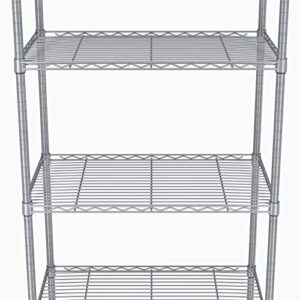 SINGAYE 4 Tier Shelf Adjustable Storage Shelf 350LBS Load Capacity Metal Storage Rack 17.32”L X 11.41”W X43.3” H