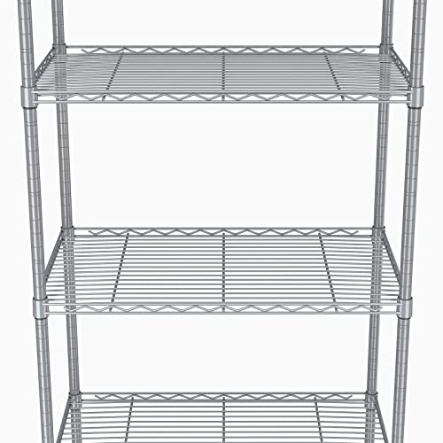 SINGAYE 4 Tier Shelf Adjustable Storage Shelf 350LBS Load Capacity Metal Storage Rack 17.32”L X 11.41”W X43.3” H