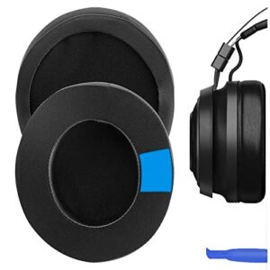 geekria sport cooling-gel replacement ear pads for razer nari ultimate, nari essential, kraken kitty, kraken tournament edition headphones ear cushions, headset earpads, ear cups (black)