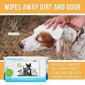 Dog Grooming Wipes, 600 Count 6x8Inch Deodorizing Wipes for Dogs & Cats, 100% Fragrance Free, Natural Pet Wipes for Cleaning Faces Bums Eyes Ears Paws Teeth, Dog Wipes