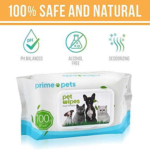 Dog Grooming Wipes, 600 Count 6x8Inch Deodorizing Wipes for Dogs & Cats, 100% Fragrance Free, Natural Pet Wipes for Cleaning Faces Bums Eyes Ears Paws Teeth, Dog Wipes